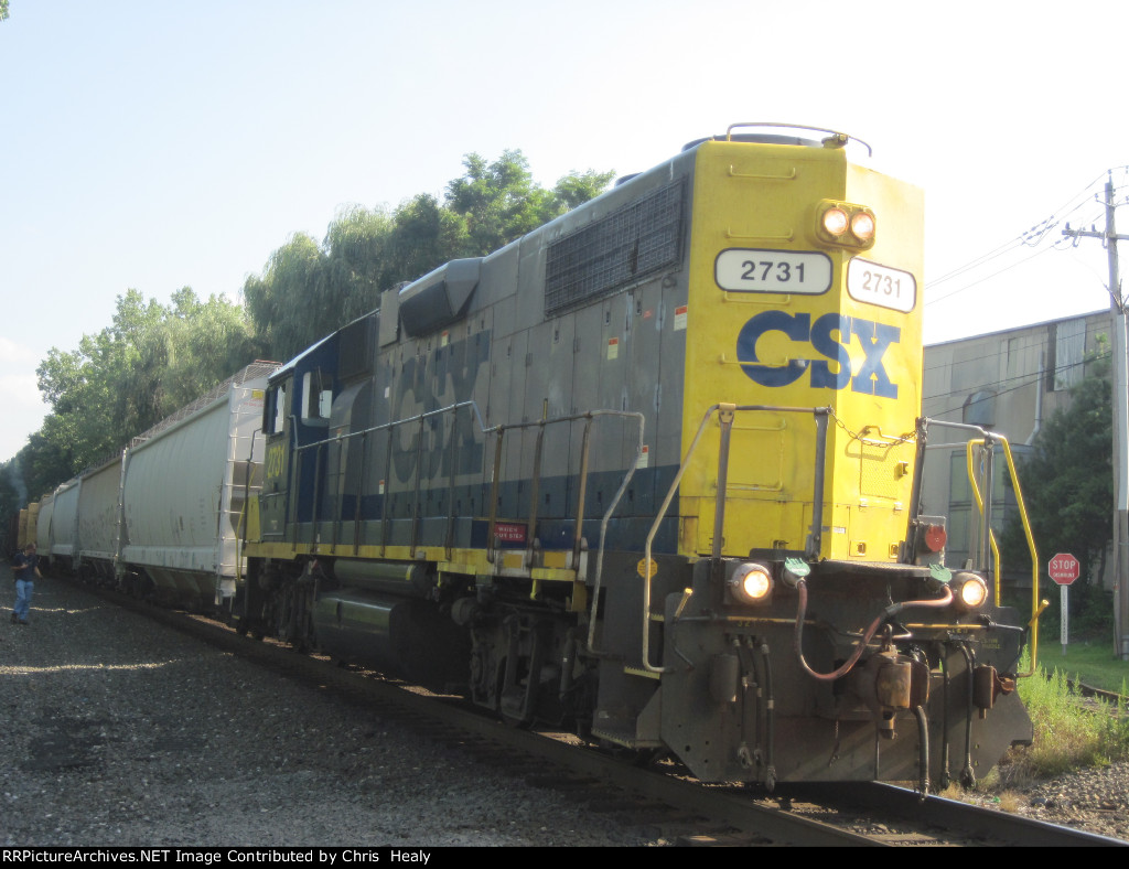 CSX C712 switches at ALuf on a hot summer day